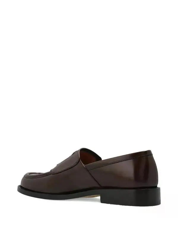 Marni Embroidered-logo Leather Loafers