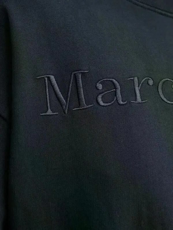 Marc O'polo Logo-embroidered Relaxed-fit Sweatshirt - Black