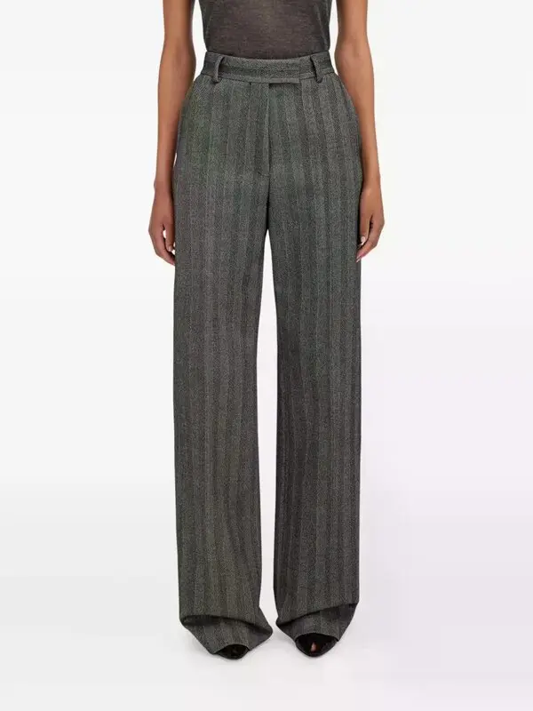 FERRAGAMO Chevron-pattern Trousers