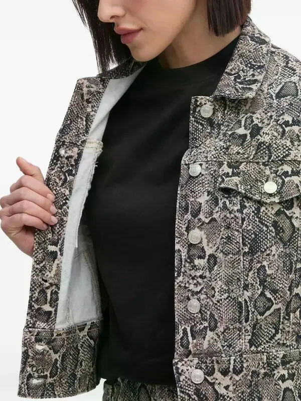 JOOP! Snake-print Denim Jacket