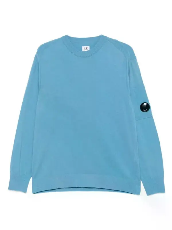 C.P. COMPANY Lens-detail Wool Sweater - Blue