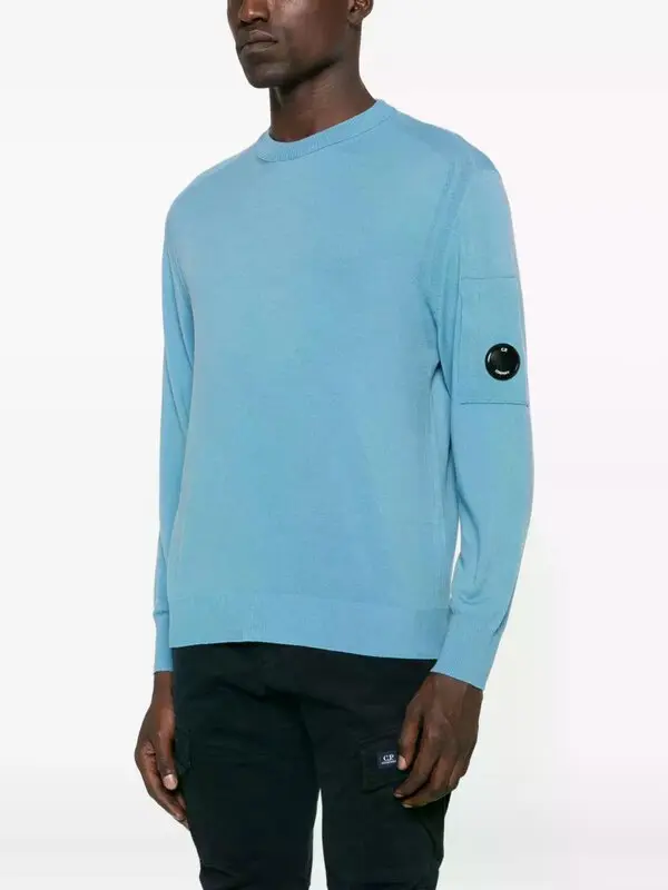 C.P. COMPANY Lens-detail Wool Sweater - Blue