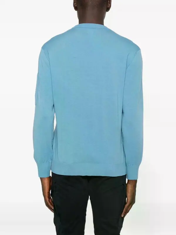 C.P. COMPANY Lens-detail Wool Sweater - Blue