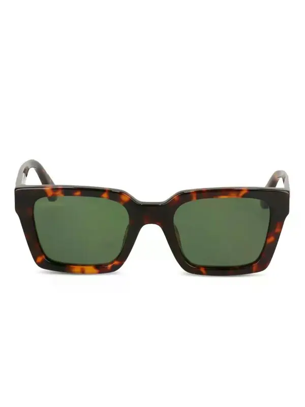 Off-White Tortoiseshell Square-frame Sunglasses - Brown