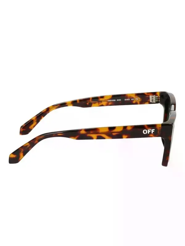 Off-White Tortoiseshell Square-frame Sunglasses