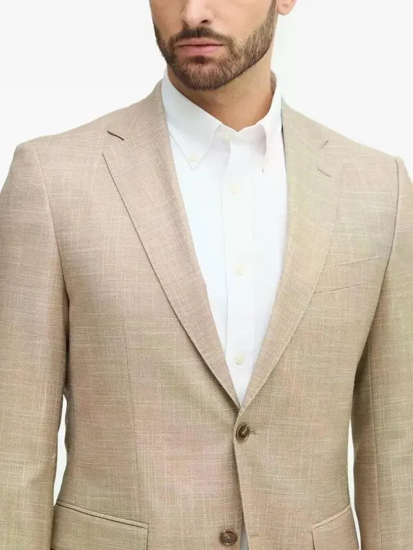 BOSS Slub-textured Two-button Blazer