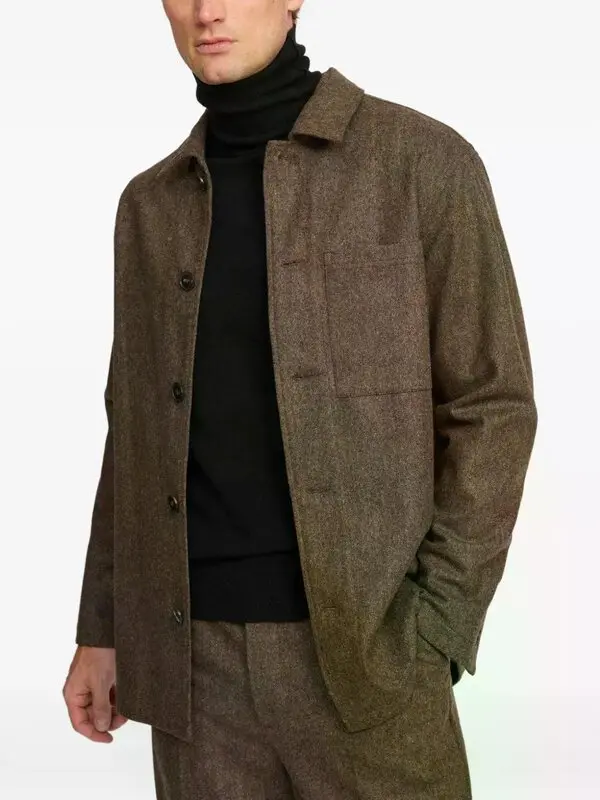 YVES SALOMON Tweed Shirt Jacket