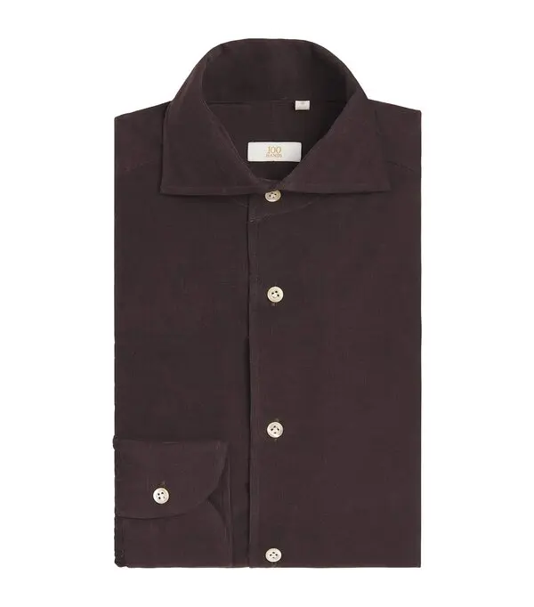 100HANDS Cotton Fine Corduroy Shirt - Brown