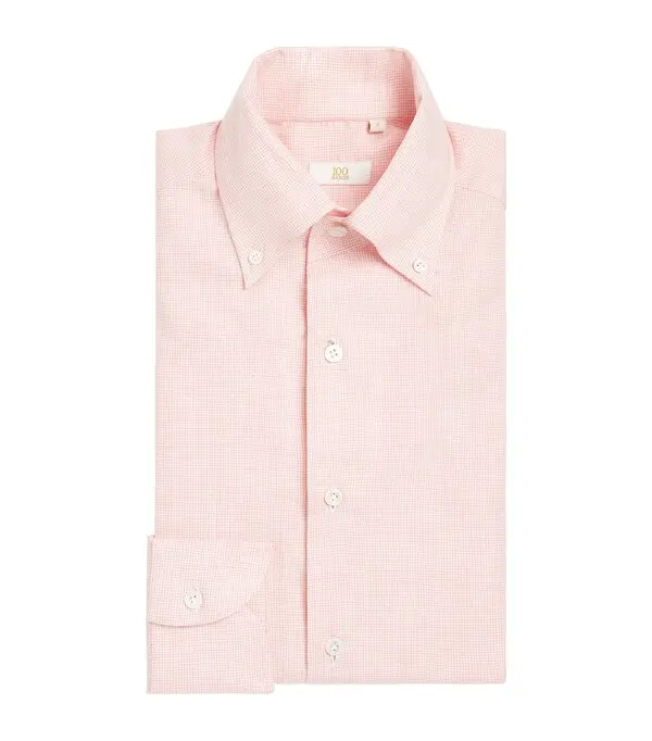 100HANDS Cotton Puppytooth Shirt - Pink