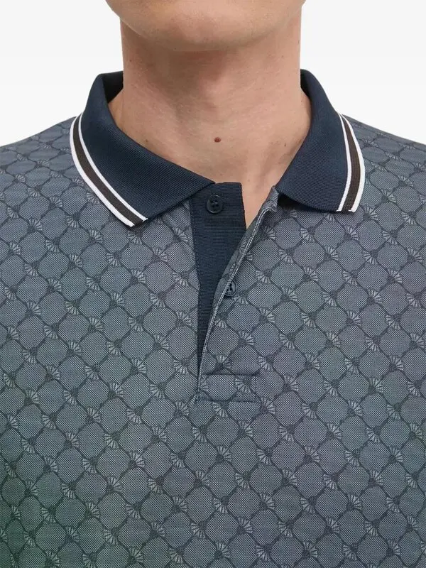 JOOP! Talon Cornflower Patterned Tipped Polo Shirt