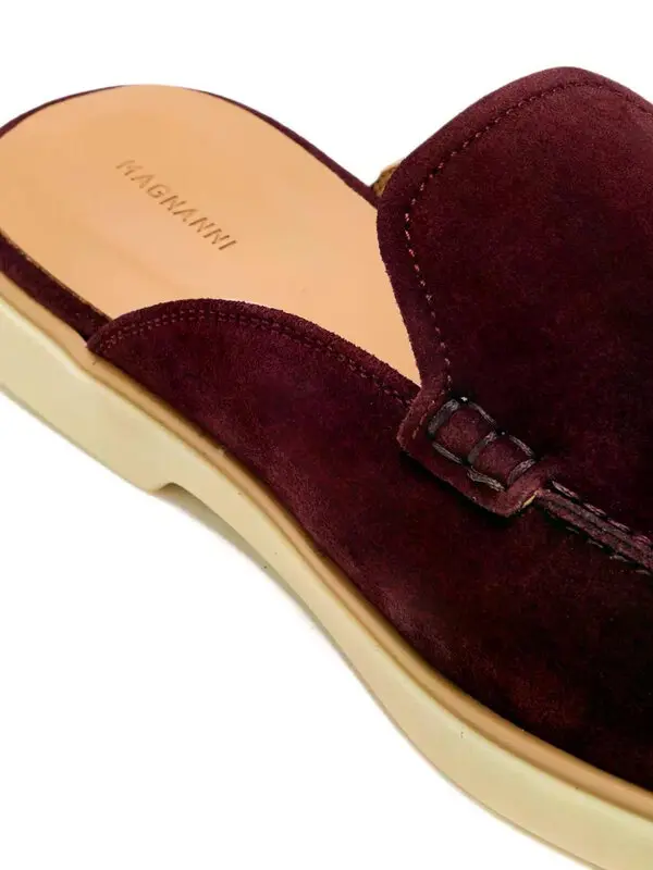 Magnanni Suede Leather Flat Mules