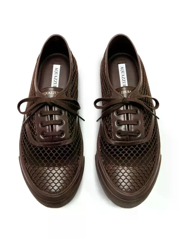 AQUAZZURA Mesh-paneled Sneakers - Brown