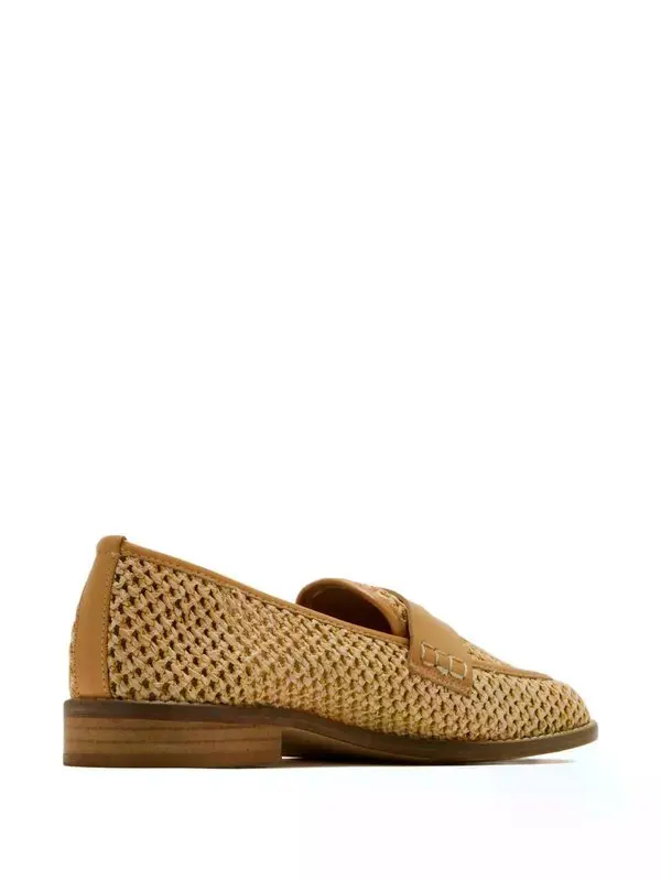 ANDREA GOMEZ Woven Penny Loafers