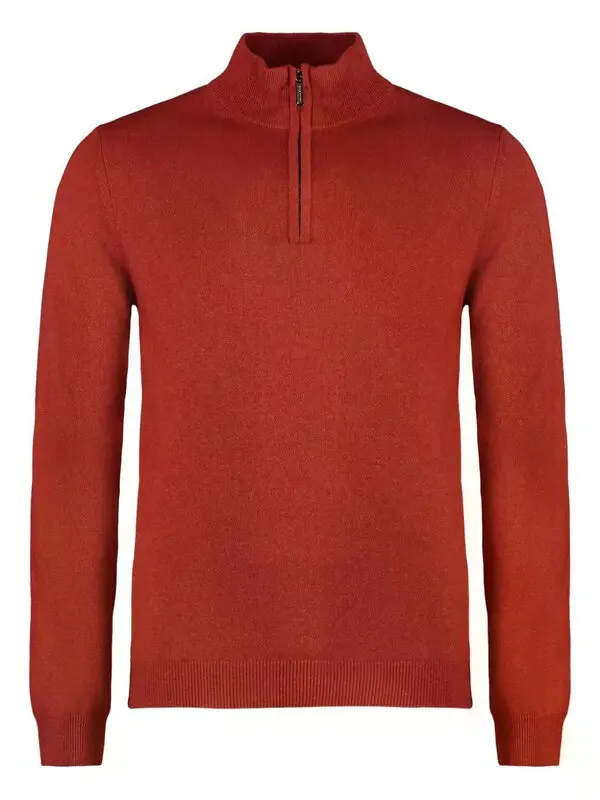 MOORER Half-zip Sweater - Orange