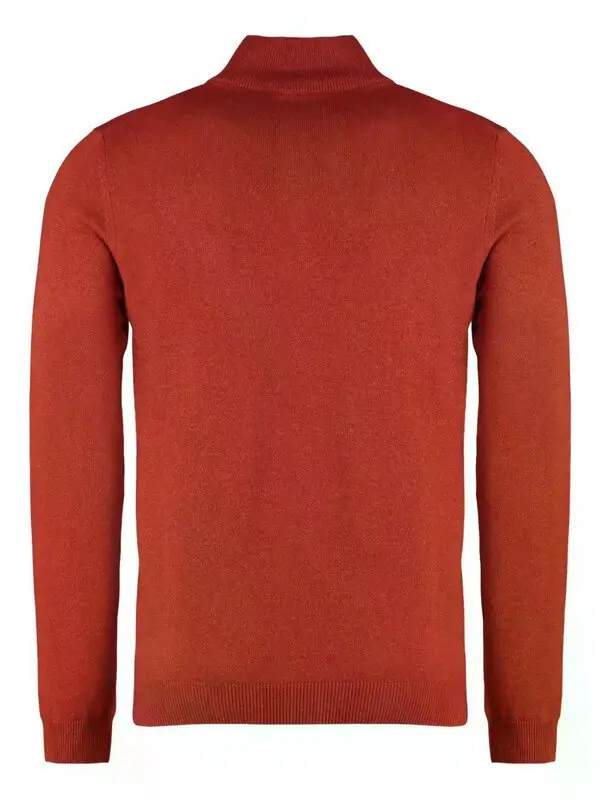 MOORER Half-zip Sweater - Orange