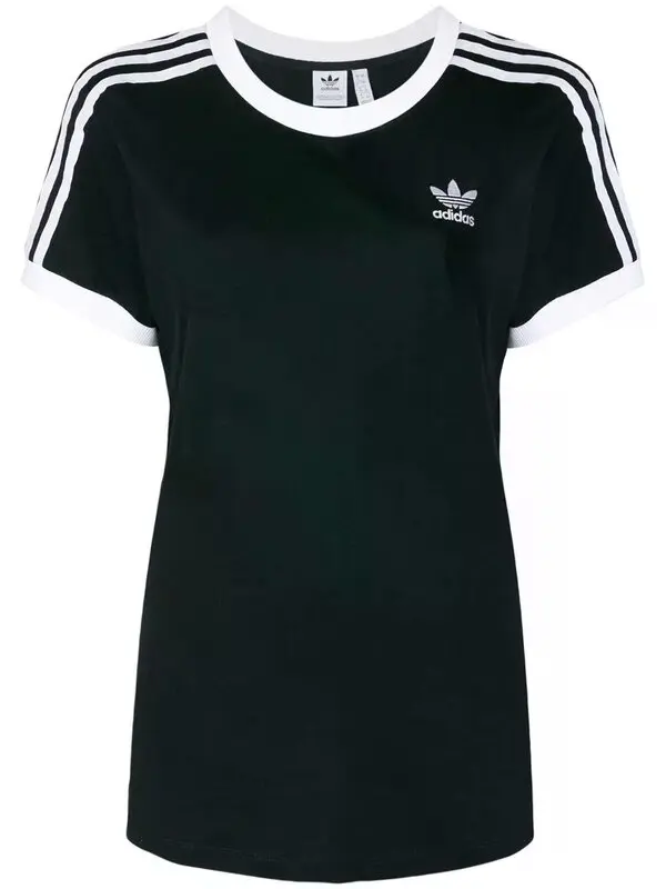 Adidas Classic Stripe Detail T-shirt - Black