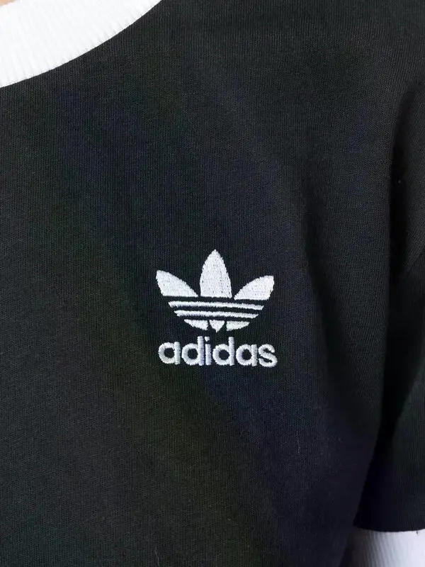 Adidas Classic Stripe Detail T-shirt - Black
