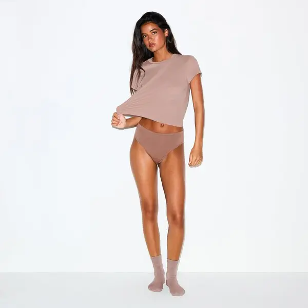 SKIMS Thong | Black | | Period Panties - Umber
