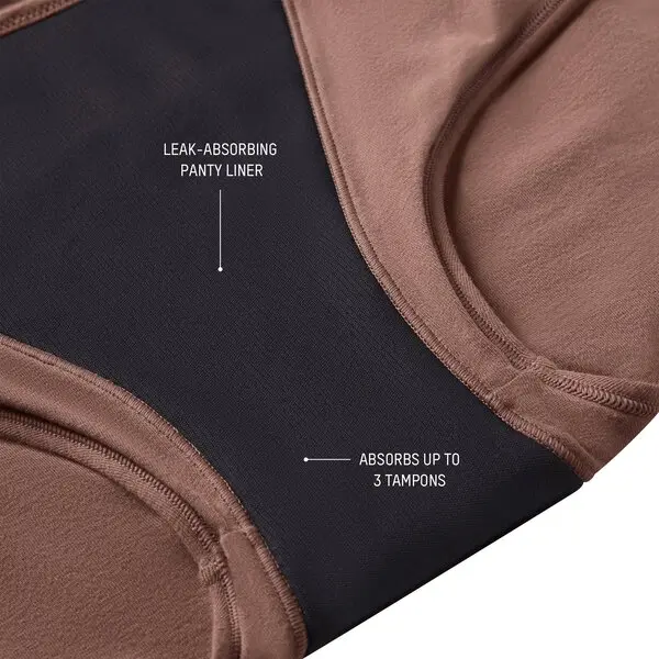 SKIMS Brief | Deep Neutral | Medium | Period Panties - Espresso