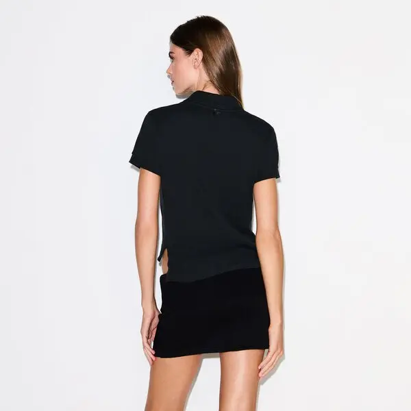 SKIMS Cotton Fleece Foldover Mini Skirt - Onyx