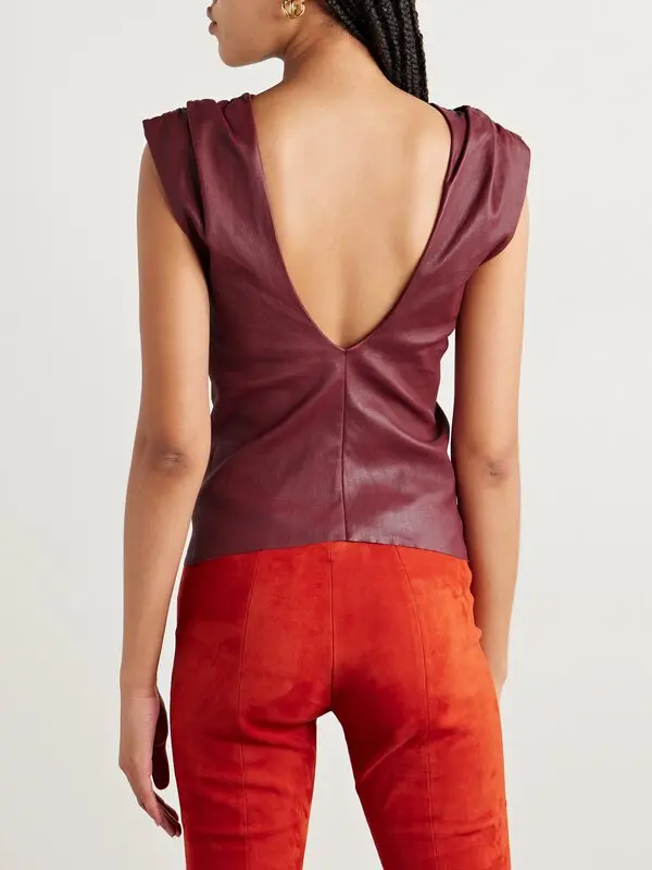 Stouls Dolores Gathered Leather Top