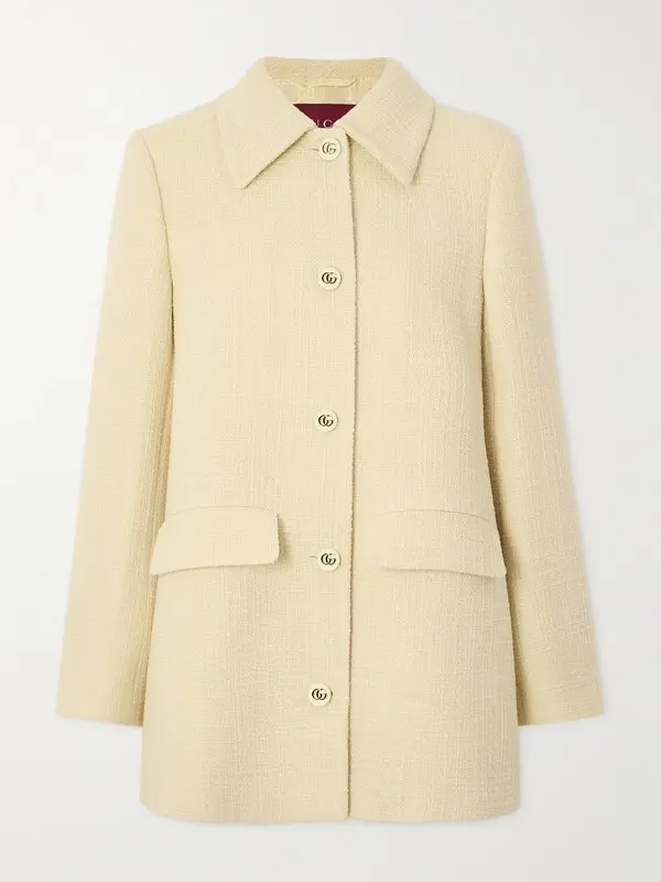 Gucci Wool-blend Tweed A-line Coat