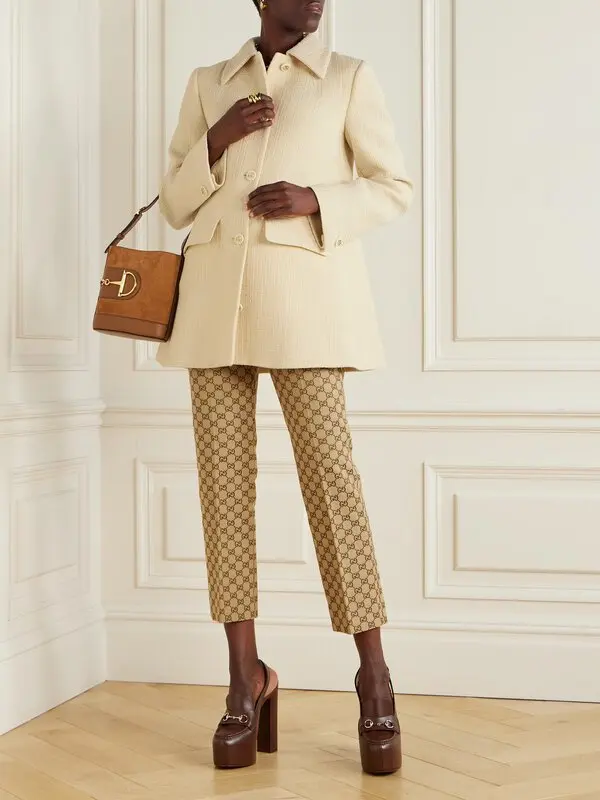 Gucci Wool-blend Tweed A-line Coat