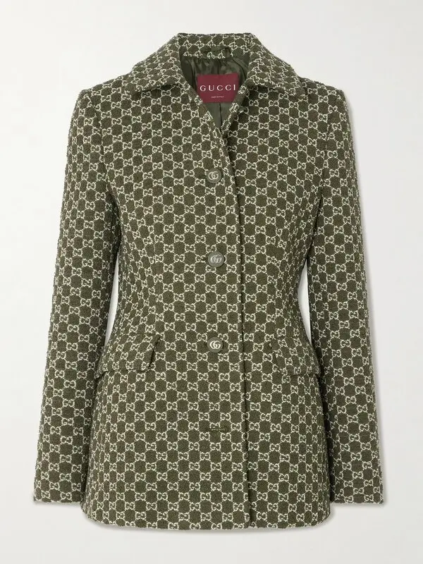 Gucci Jacquard-knit Cotton-blend Bouclé Jacket