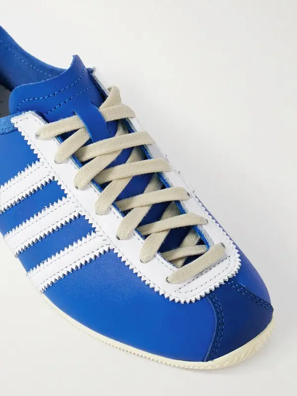 ADIDAS ORIGINALS Japan Suede-trimmed Leather Sneakers - Blue