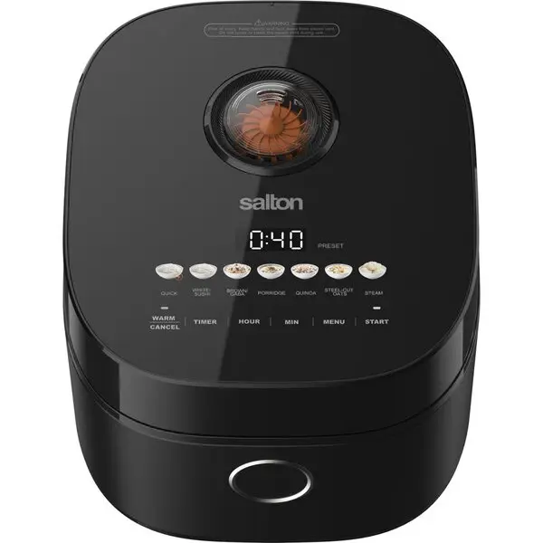 SALTON Multifunction Micom Rice Cooker 12 Cups - Black