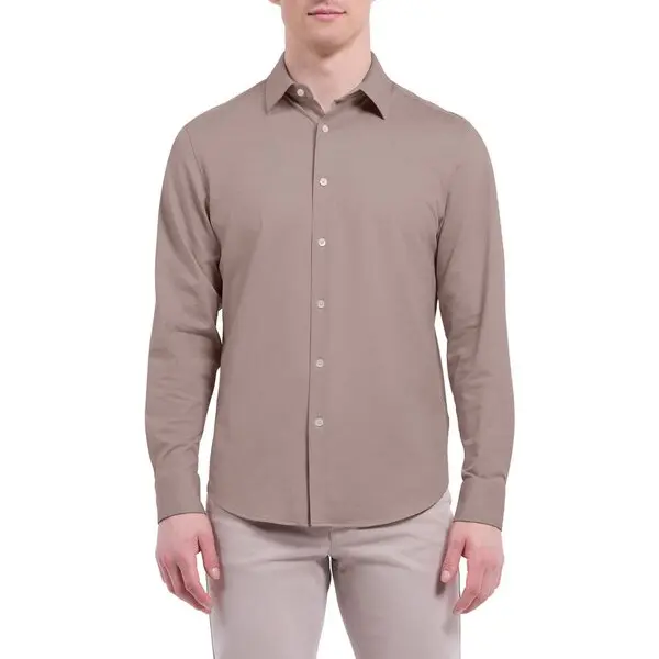 Bugatchi James Ooohcotton® Button-up Shirt - Camel