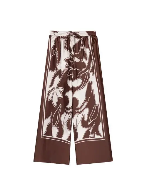 RO&ZO Printed Wide Leg Trousers