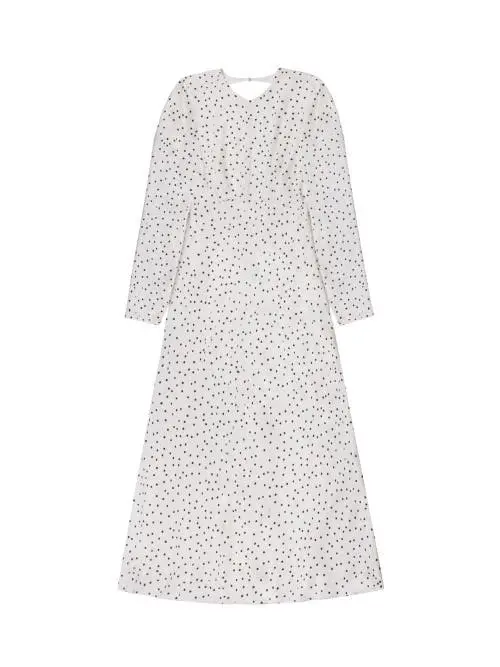 RO&ZO Polka Dot Tie Back Midi Dress