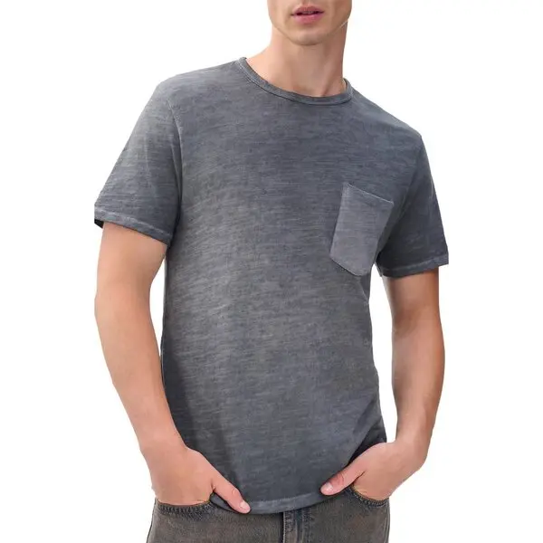 Rag & Bone Classic Flame Washed Slub Cotton T-shirt - Shd Grey