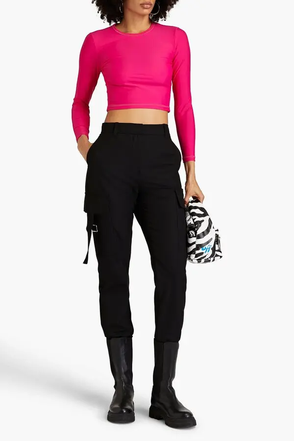 Red Valentino Cropped Stretch-jersey Top