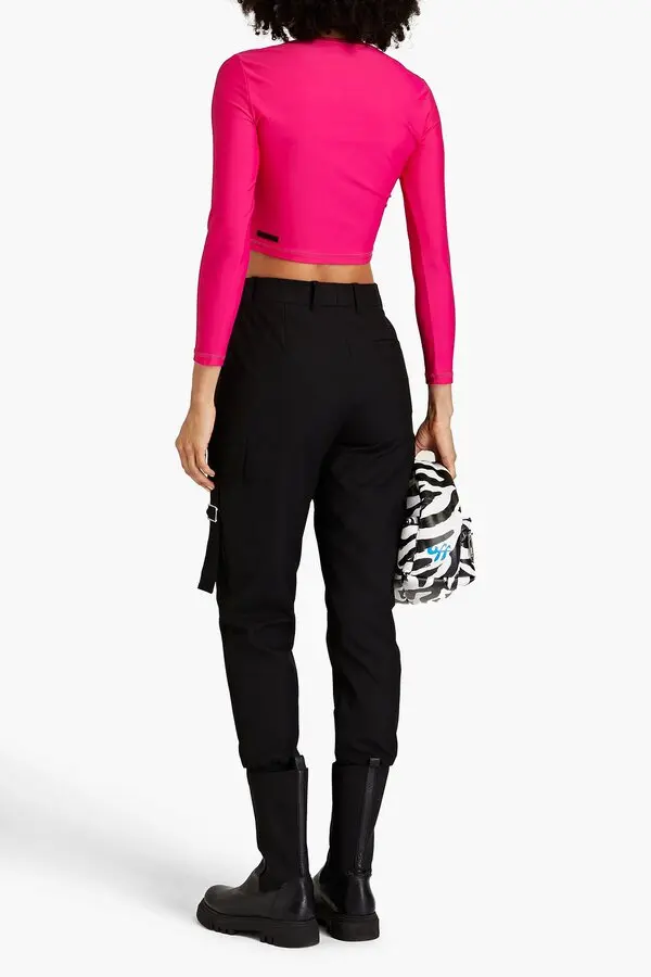 Red Valentino Cropped Stretch-jersey Top