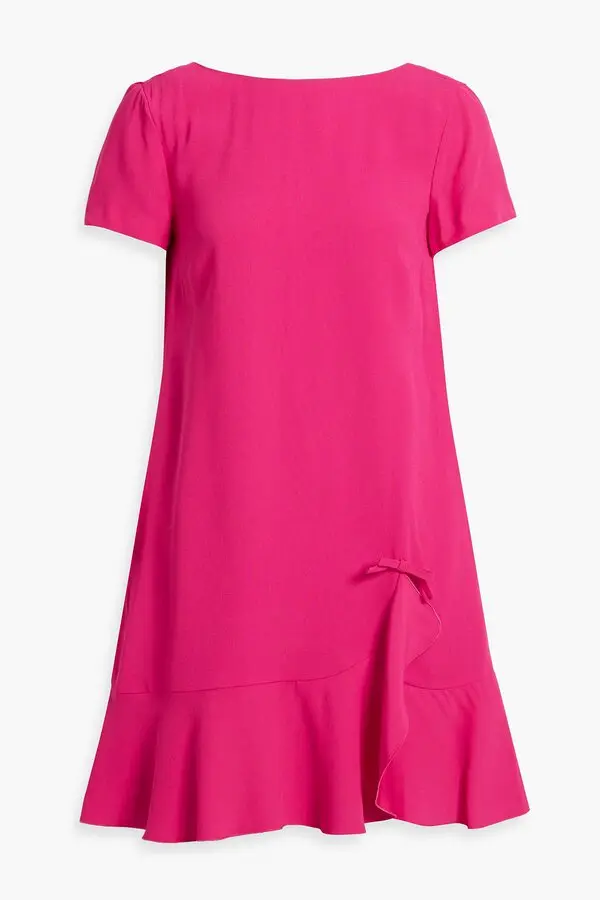 Red Valentino Ruffled Crepe Mini Dress