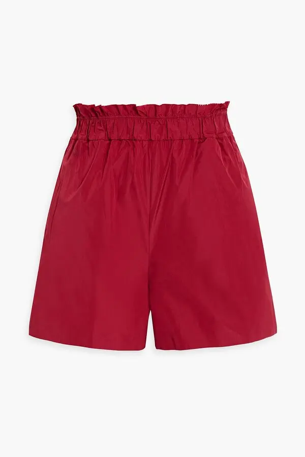 Red Valentino Ruffled Taffeta Shorts