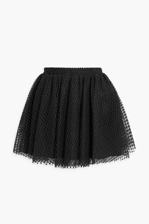 Red Valentino Gathered Lace Mini Skirt