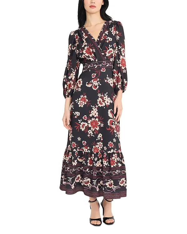 Maggy London V-neck Midi Dress