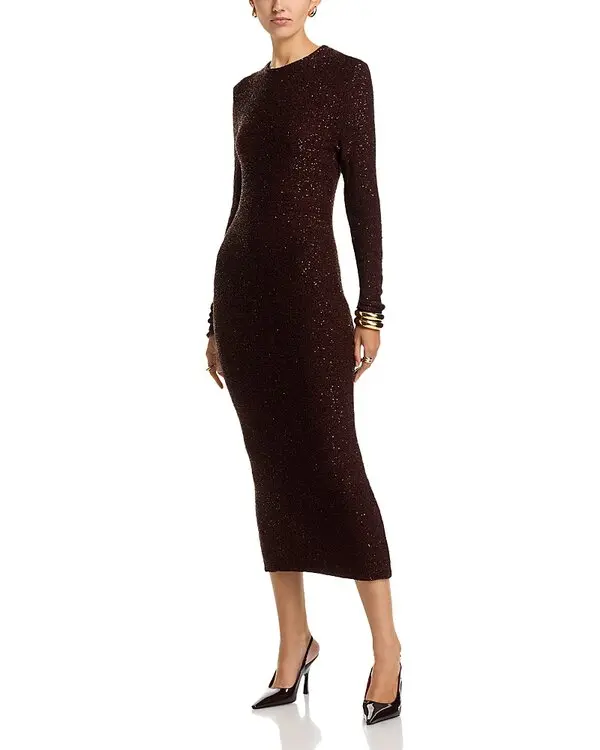 Fabiana Filippi Women's Sequin Knit Midi-Dress - Ebano - Size 2