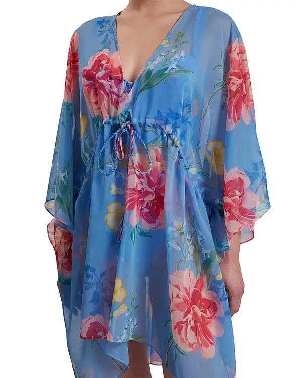 Ted Baker London Larja Plunge Neck Cover-up Dress - Bright Blue