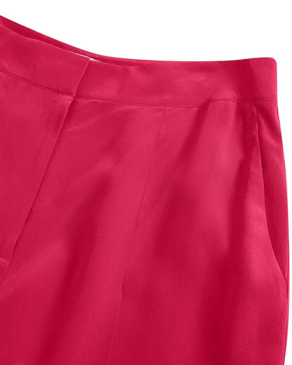 Ted Baker London Carloet Silk Wide Leg Pants - Fuchsia