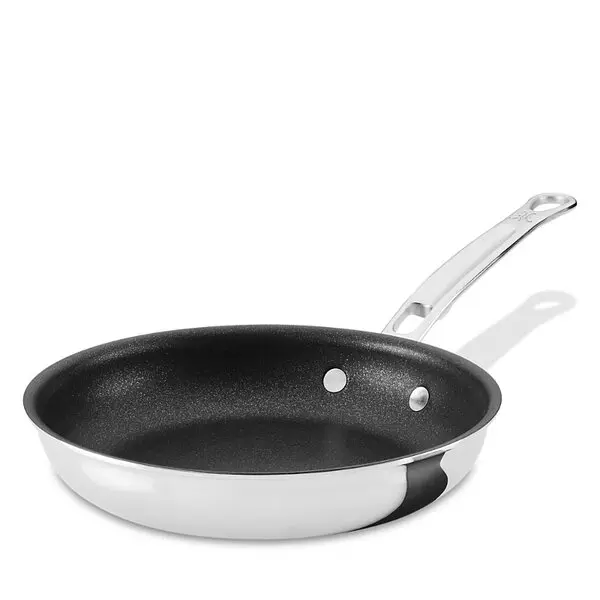 HESTAN Probond Luxe 2 Piece Professional Clad Stainless Steel Skillet Set With Titum Nonstick - Silver