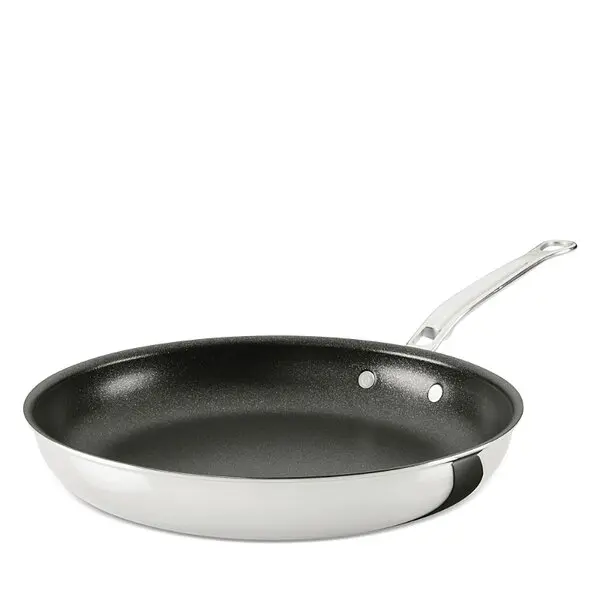 HESTAN Probond Luxe 12.5 Professional Clad Stainless Steel Skillet With Titum Nonstick - Silver