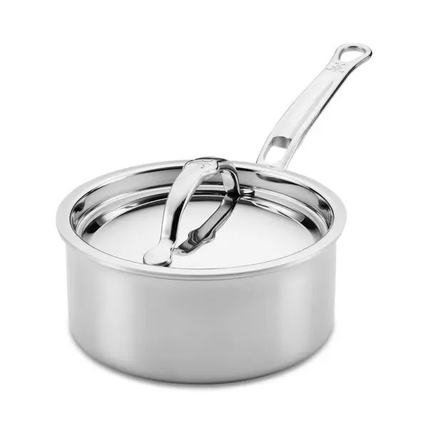 HESTAN Probond Luxe 1.5 Quart Professional Clad Stainless Steel Saucepan With Lid