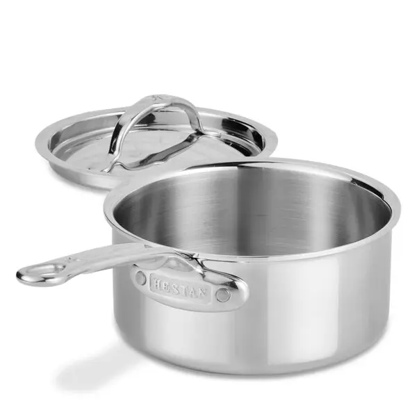 HESTAN Probond Luxe 1.5 Quart Professional Clad Stainless Steel Saucepan With Lid