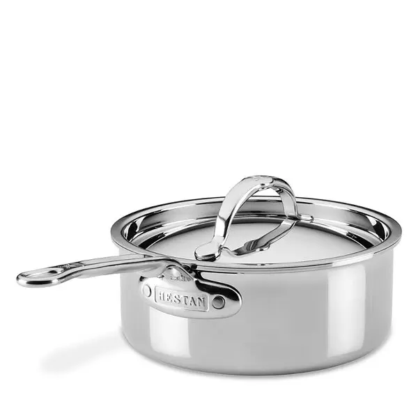 HESTAN Probond Luxe 2 Quart Professional Clad Stainless Steel Saucepan With Lid - Silver