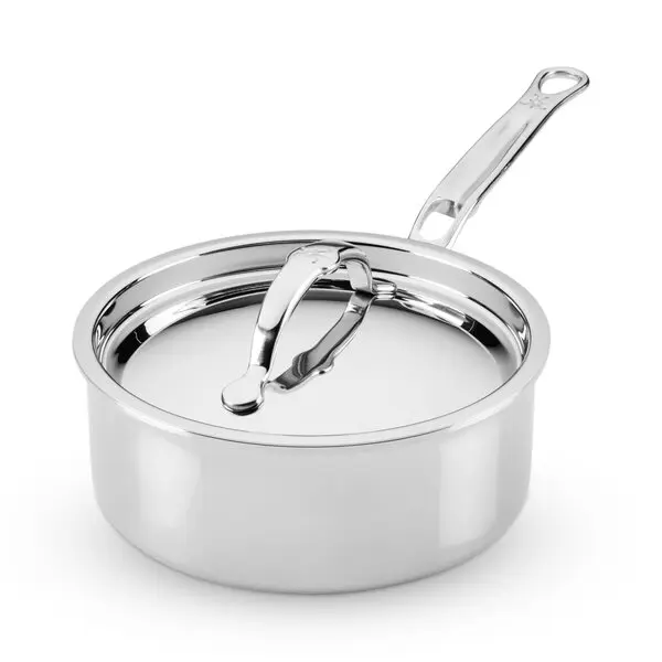 HESTAN Probond Luxe 2 Quart Professional Clad Stainless Steel Saucepan With Lid