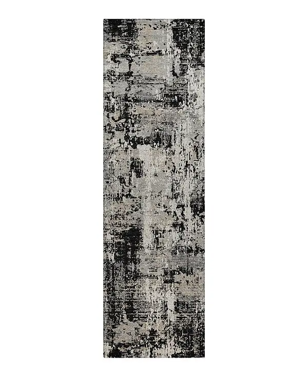 DALYN RUG COMPANY Dalyn Kochi Washable Kc7 Runner Area Rug, 2'3 X 7'6 - Black